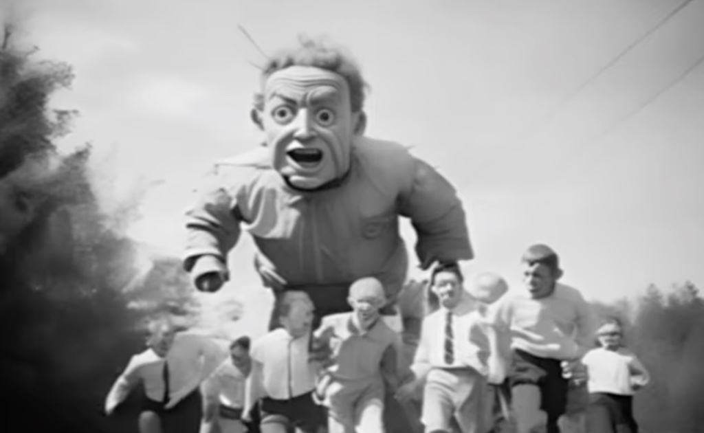 KI-generierter Fernsehwerbespot aus den 1950er Jahren für einen ...