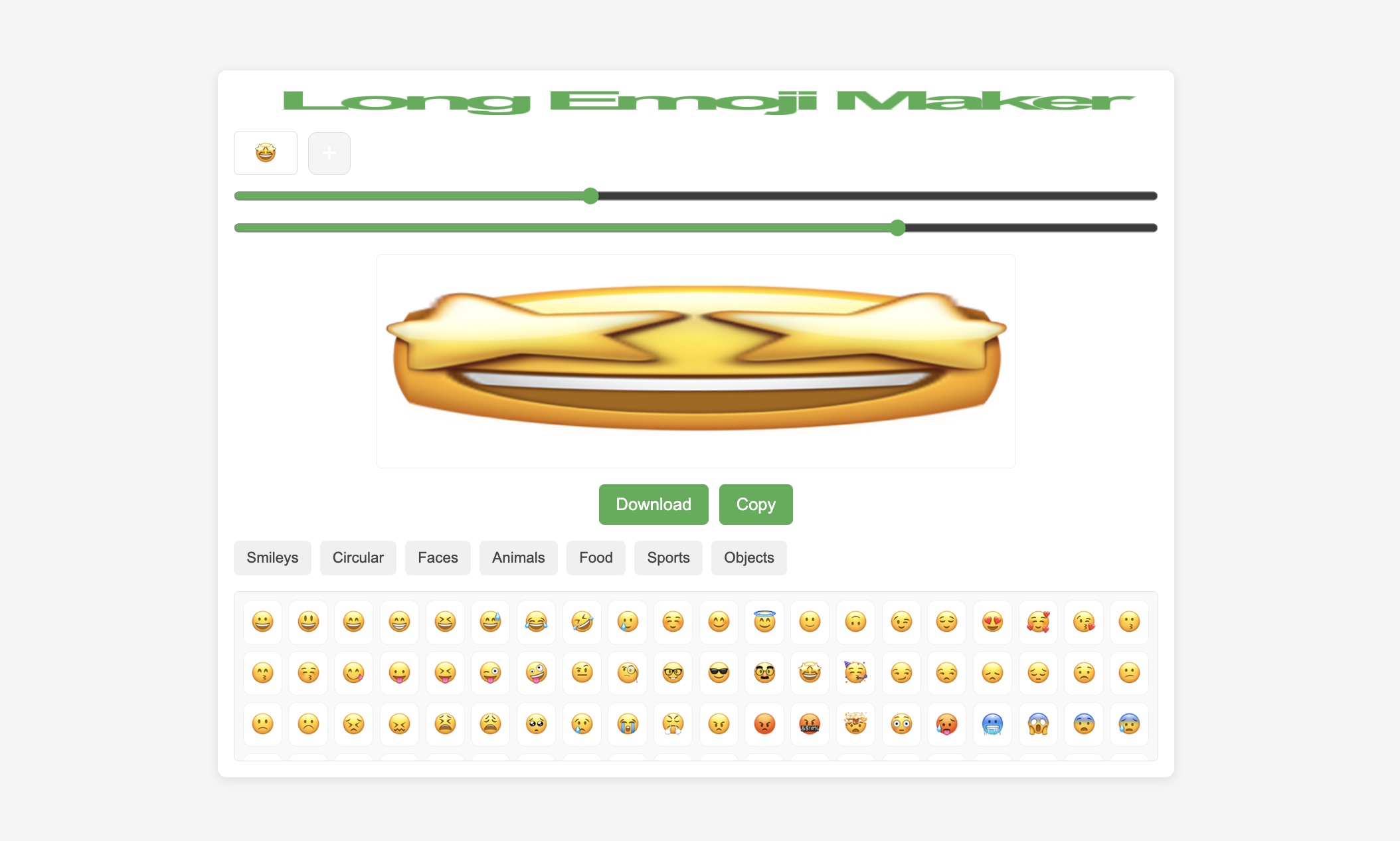 Long Emoji Maker – Das Kraftfuttermischwerk