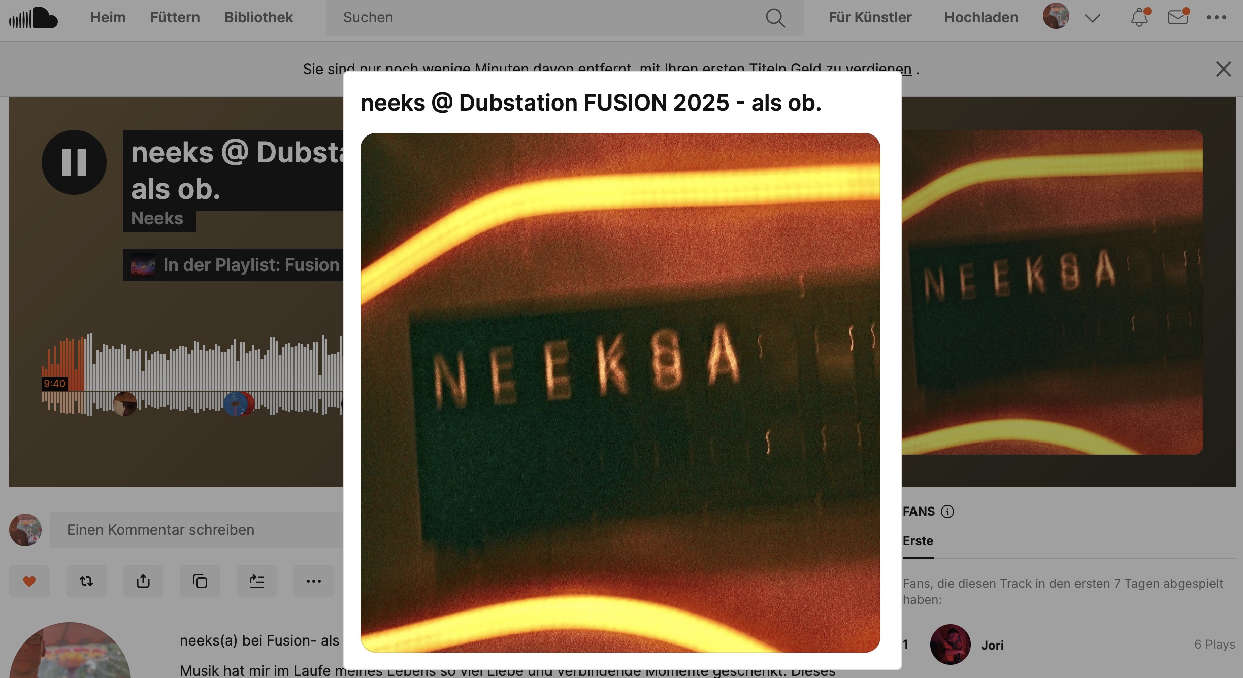 neeks @ Dubstation, Fusion 2025 – als ob – Das Kraftfuttermischwerk
